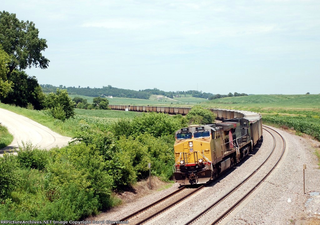 UP 7191 WB Coal Empty